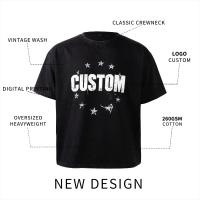China Custom 260gsm Silk Print Oversized T Shirt Vintage Wash Streetwear for sale