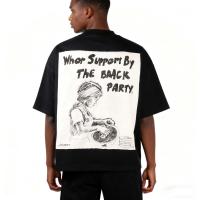 China Custom Oversized T Shirt High Crewneck Graphic Streetwear for Men for sale