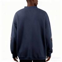 China Custom Silk Print Acid Wash Oversized V Neck Sweatshirt Streetwear for sale