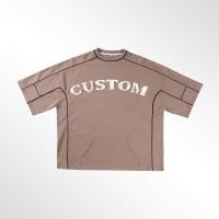 China Custom Oversized Cut & Sew Heavyweight T Shirt 280GSM Streetwear for sale