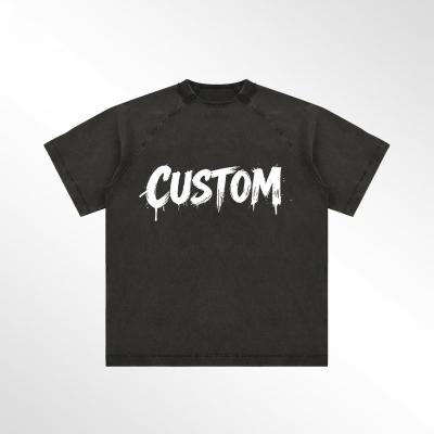China Durable Graphic Tshirts Men Raglan T Shirt 230GSM Moisture Wicking for sale
