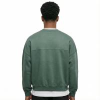 China Heavyweight Green Graphic Hoodie 100% Cotton Vintage Wash Oversized Sweatshirt for sale