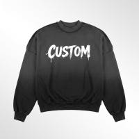 China Custom French Terry Hoodie 500GSM Hand Dyed Oversized Acid Wash Sweatshirt For Men for sale