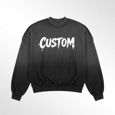 China Custom French Terry Hoodie 500GSM Hand Dyed Oversized Acid Wash Sweatshirt For Men for sale