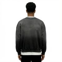 China Custom French Terry Hoodie 500GSM Hand Dyed Oversized Acid Wash Sweatshirt For Men for sale