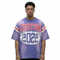 China Custom Logo Men T Shirts Stylish DTG Print Vintage Wash OEM for sale