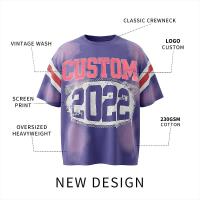 China Custom Logo Men T Shirts Stylish DTG Print Vintage Wash OEM for sale