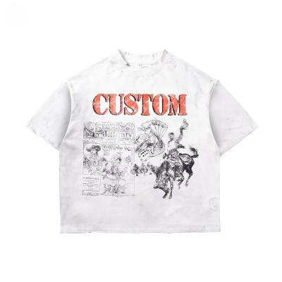 China Breathable Oversized T Shirt Dirty Wash Heavyweight T Shirts for sale