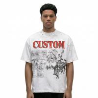 China Breathable Oversized T Shirt Dirty Wash Heavyweight T Shirts for sale