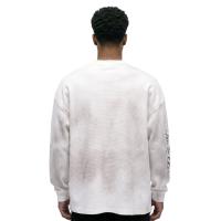 China Heavyweight Men T Shirts Dirty Waffle Grid Oversize Long Sleeve T Shirt for sale