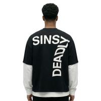 China Digital Print Men T Shirts Layered Long Sleeve T Shirt For Streetwear Brands for sale