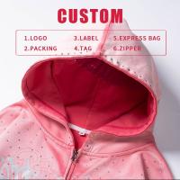 China Y2K Acid Wash Distressed Zip Hoodies 100% Long Staple Cotton Customized Hoodie for sale