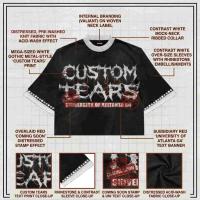 China Acid Wash Mens Graphic Tees Boxy Fit T Shirt Rhinestone Streetwear for sale
