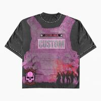 China DTG Print Mens T Shirts Graphic T Shirt Rhinestone Medium Size Streetwear for sale