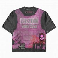 China DTG Print Mens T Shirts Graphic T Shirt Rhinestone Medium Size Streetwear for sale