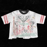 China Custom Graphic Print Paneled Streetwear T-Shirt for Independent Brands for sale