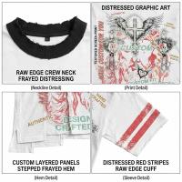 China Custom Graphic Print Paneled Streetwear T-Shirt for Independent Brands for sale