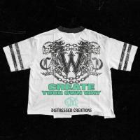 China Custom Acid Wash Graphic DTG Print Distressed Streetwear T-Shirt for sale