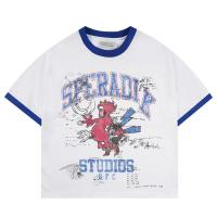 China Custom Heavyweight 100%cotton Graphic Print Boxy T Shirt for Men for sale