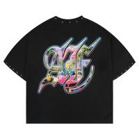 China Custom Oversized Boxy Fit T Shirt Distressed Graphic Streetwear OEM for sale