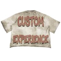 China Custom Digital Dirty Print Oversized Acid Wash T Shirt Streetwear for sale