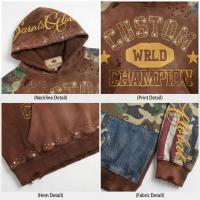 China OEM Custom Heavyweight Wash Graphic Cropped Boxy Hoodie Vendor for sale