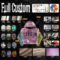 China OEM Custom Oversized Pink Distressed Boxy Streetwear Hoodies For Men for sale