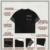 China Custom Heavyweight Oversized T Shirt Layered Sleeve Streetwear for Men for sale