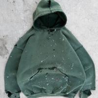 China Custom Vintage Acid Wash Sun Faded Paint Splatter Hoodies Distressed for sale