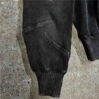 China Waffle Knit Thermal Vintage Hoodies Cotton Sun Faded 400GSM Vintage Style Hoodies for sale