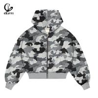 China Breathable Zip Up Men Anti Pilling Mens Zip Up Camo Hoodies Unisex for sale