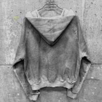China Vintage Custom Printed Hoodies Acid Wash Distressed Grunge Raglan Sleeve Men for sale