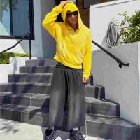 China Heavyweight Vintage Looking Sweatshirts Waffle Knit Thermal Cropped Boxy Fit for sale
