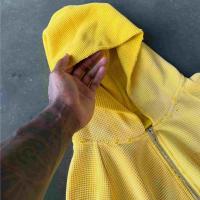 China Heavyweight Vintage Looking Sweatshirts Waffle Knit Thermal Cropped Boxy Fit for sale