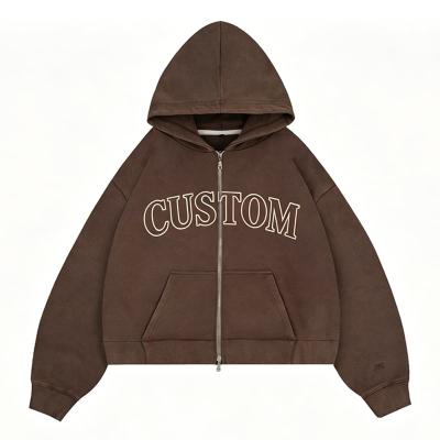 China Custom Acid Wash Raw Edge Applique Oversized Hoodie Streetwear OEM for sale