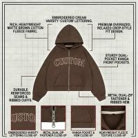 China Custom Acid Wash Raw Edge Applique Oversized Hoodie Streetwear OEM for sale