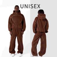 China Custom 420GSM Heavyweight Sweatsuit Contrast Stitch Streetwear OEM ODM for sale
