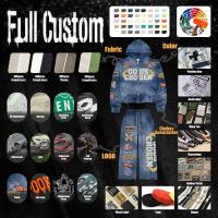 China Custom Acid Wash Zip Up Hoodie Set Streetwear Manufacturer for Men for sale
