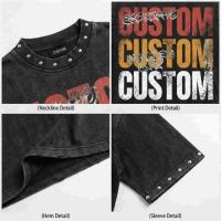 China Custom Industrial Studded Cropped Tee and Wide-Leg Cargo Set for sale