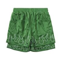 China Custom Flame Print Mesh Shorts Wholesale Streetwear Clothing for sale