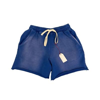 China Custom French Terry Streetwear Shorts with Vintage Wash and Raw Hem for sale