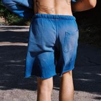 China Custom French Terry Streetwear Shorts with Vintage Wash and Raw Hem for sale