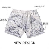 China Custom Digital Print Shorts 260GSM Cotton Streetwear for Men for sale