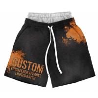China Custom Distressed Vintage Acid Wash Fleece Shorts Streetwear for sale