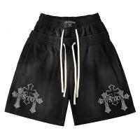 China Custom Rhinestone Faux Double Waistband Cross Sweatshorts Streetwear Wholesale for sale