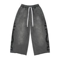China Custom Vintage Wash Oversized Cropped Sweatpants Streetwear Wholesale OEM for sale