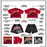 China CustomVintage Acid Wash Streetwear Short Set Manufacturer for Men for sale
