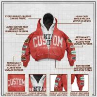 China Custom Heavyweight Washed Tracksuit with Rhinestones and Woven Patches for sale