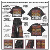 China Custom Graphic DTG Print Vintage Wash Streetwear Set Manufacturer for sale