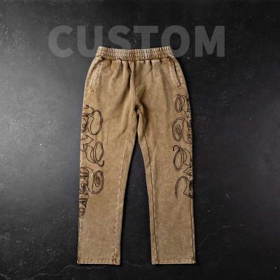 China Custom Heavyweight Embroidery Acid Wash 320gsm Baggy Pants for Men for sale